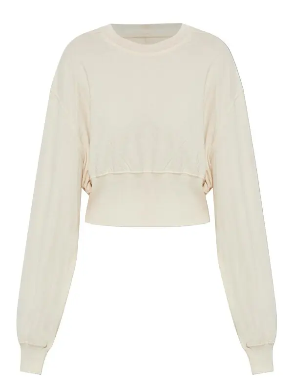 Rick Owens Cotton Short Top - Cream