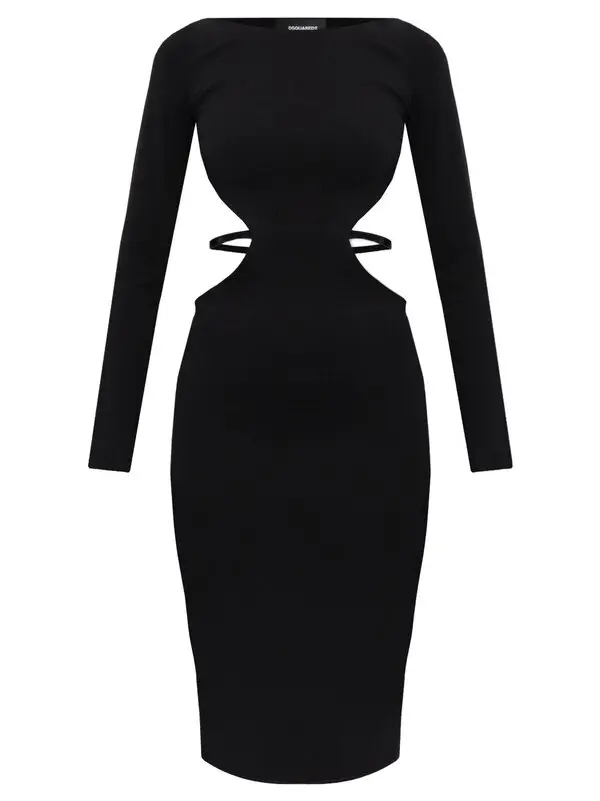 Dsquared2 Cut-out Midi Dress - Black