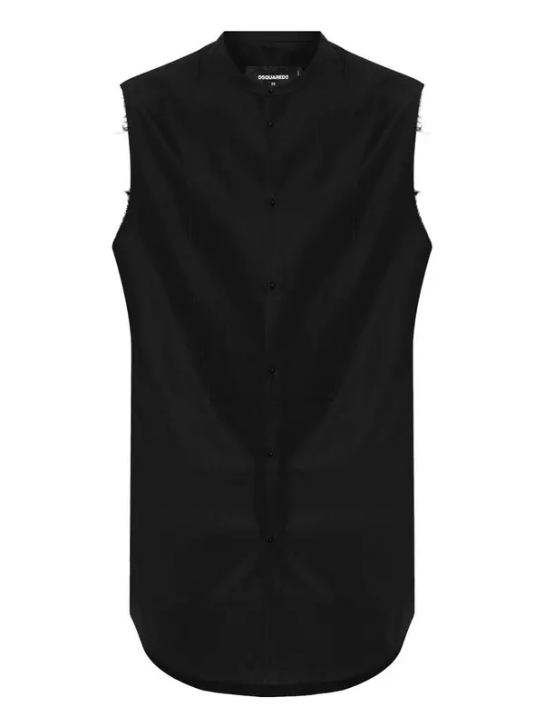 Dsquared2 Sleeveless Cotton Shirt - Black