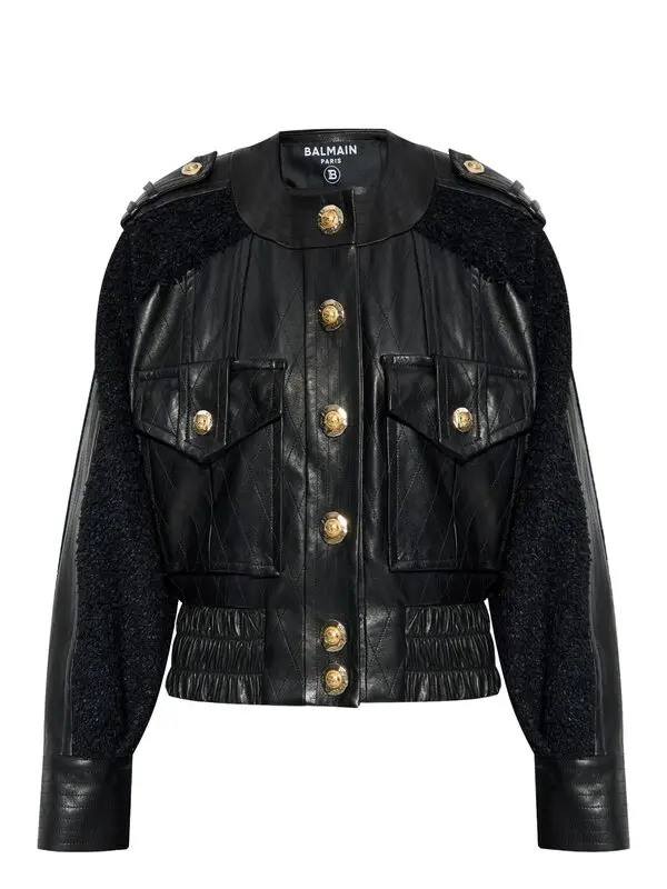 Balmain Mixed-material Jacket - Black