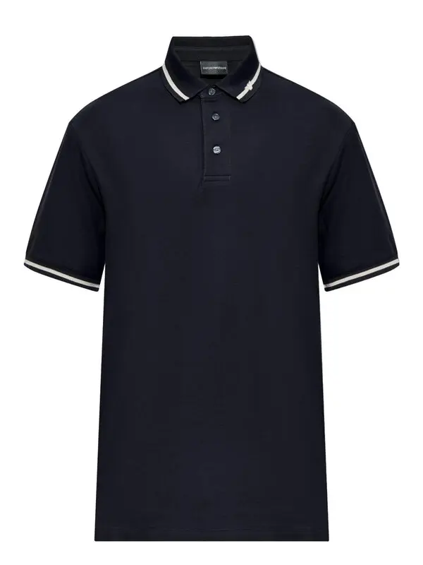 Emporio Armani Polo With Logo - Navy Blue