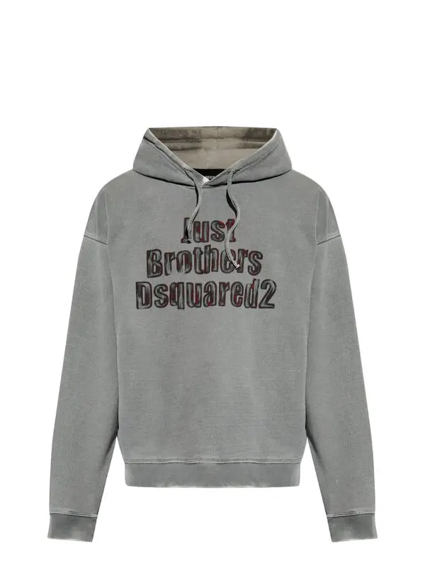 Dsquared2 Patterned Cotton Sweatshirt - Grey