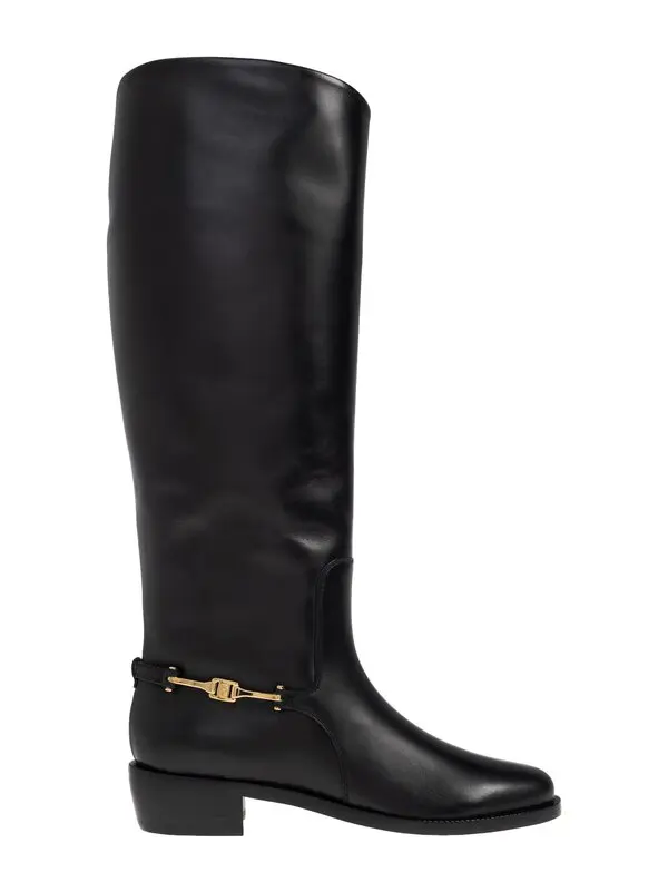 FERRAGAMO Therma Leather Knee-high Boots - Black