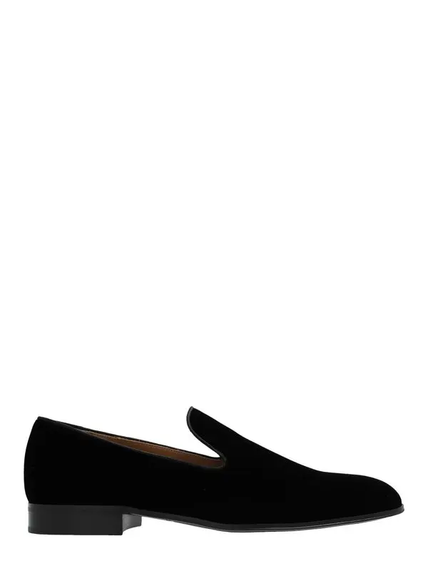 GIANVITO ROSSI Velvet Loafers - Black