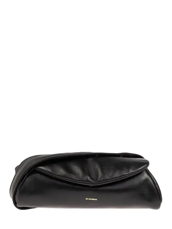 JIL SANDER Cannolo Small Shoulder Bag - Black