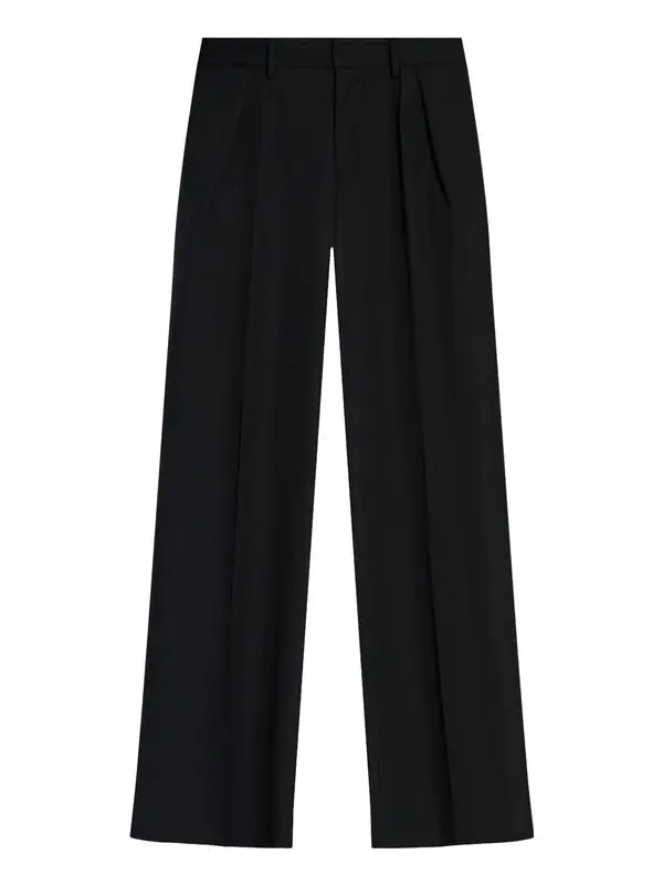 Dsquared2 Wool Wide-leg Trousers - Black