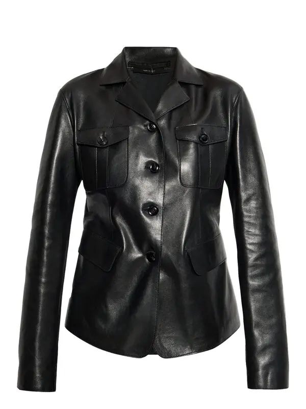 TOM FORD Leather Jacket - Black