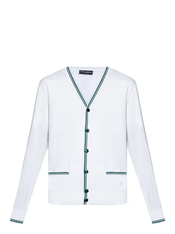 Dolce & Gabbana Silk Cardigan - White