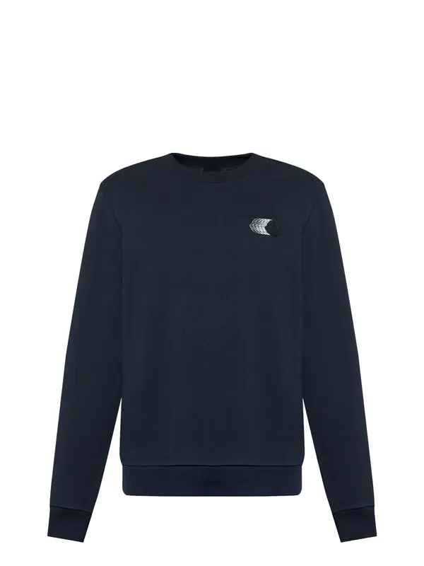 Moncler Crewneck Cotton Sweatshirt - Navy Blue