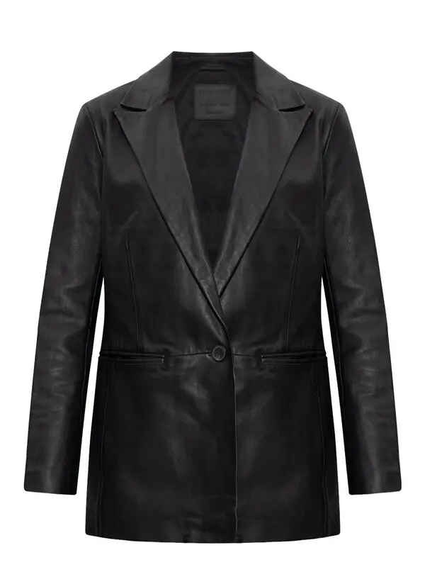 ALLSAINTS Leather Blazer - Black