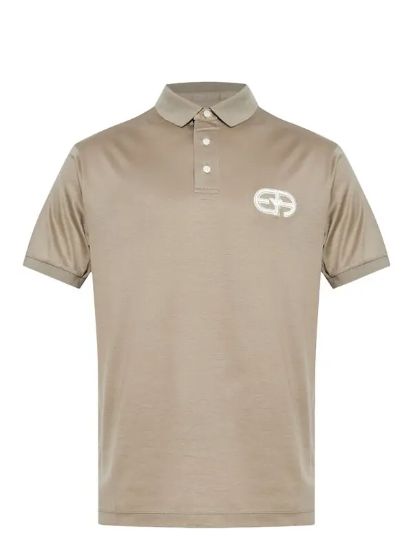 Emporio Armani Polo With Logo - Beige
