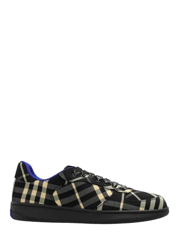 Burberry Check Pattern Sneakers - Black