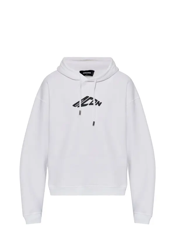 Dsquared2 Logo Cotton-blend Hoodie - White