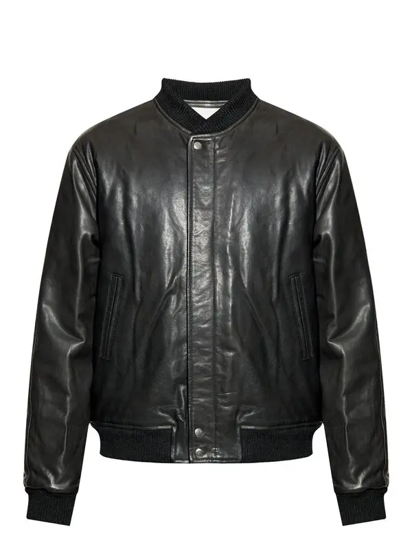 MARANT Blaike Leather Bomber Jacket - Black