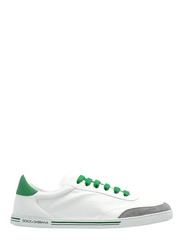 Dolce & Gabbana Saint Tropez Leather Sneakers - White