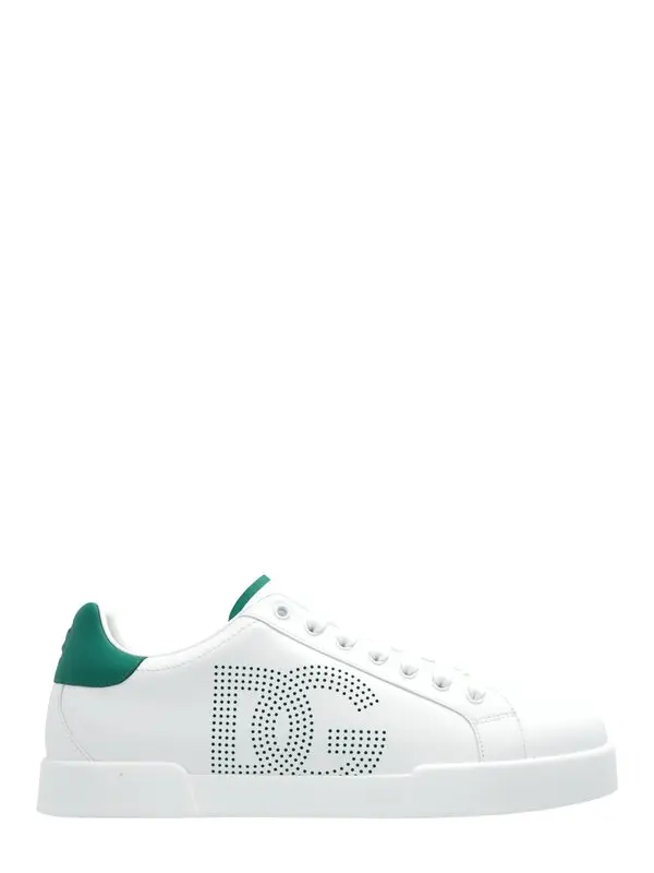 Dolce & Gabbana Portofino Leather Sneakers - White