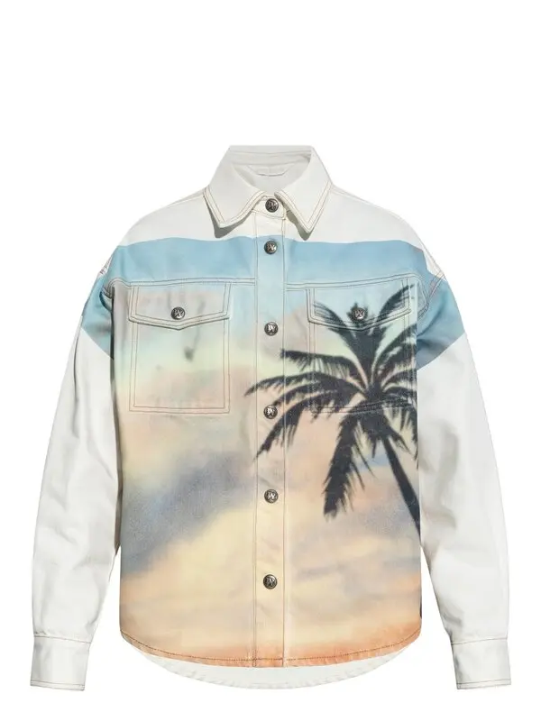 Palm Angels Printed Cotton Jacket - Multicolour