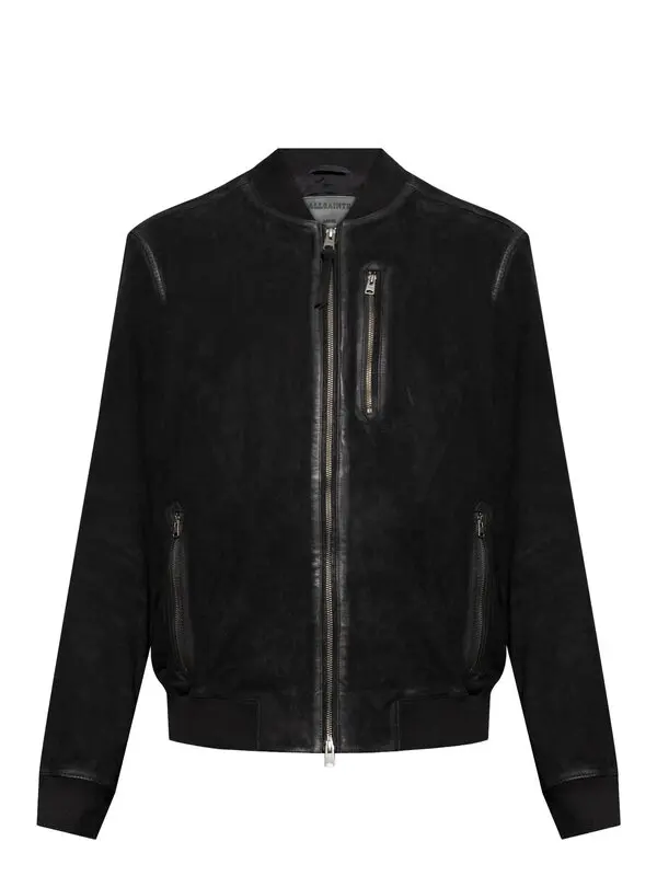 ALLSAINTS Kemble Suede Bomber Jacket - Black