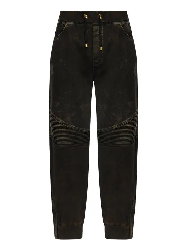 Balmain Vintage-effect Trousers - Black