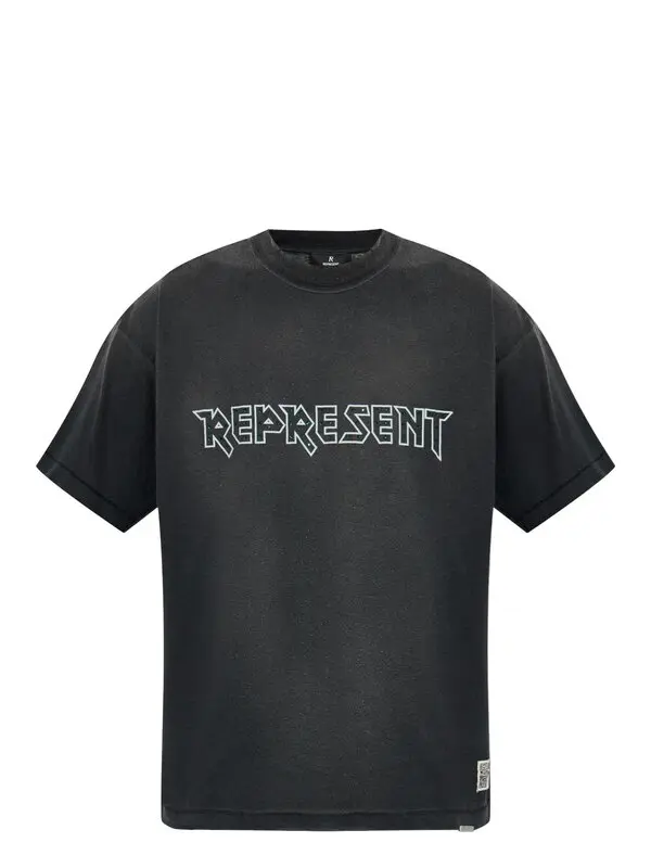 REPRESENT T-shirt With Logo - Grey