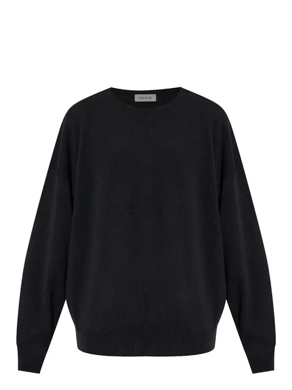 Fear Of God Logo Sweater - Black