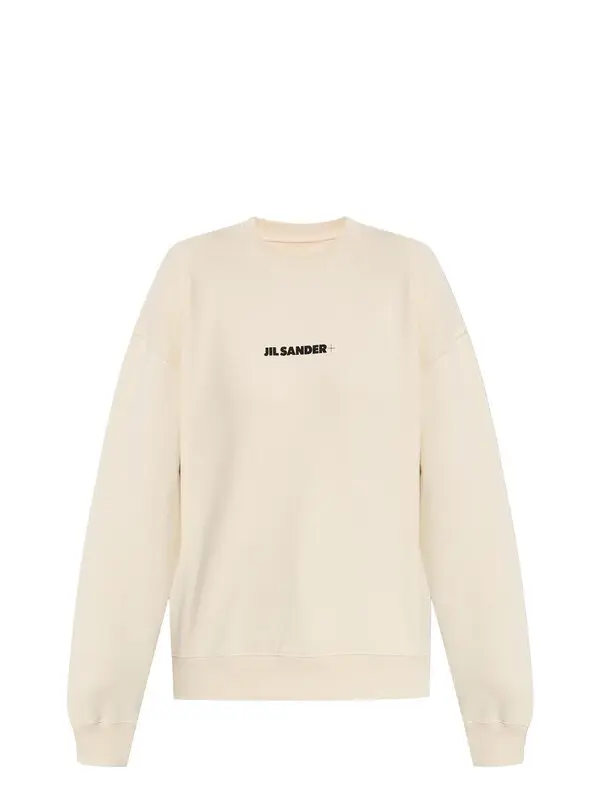 JIL SANDER Logo Cotton Sweatshirt - Cream