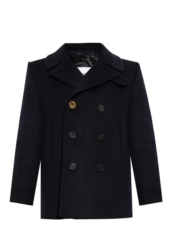 Givenchy Double-breasted Wool Pea Coat - Navy Blue