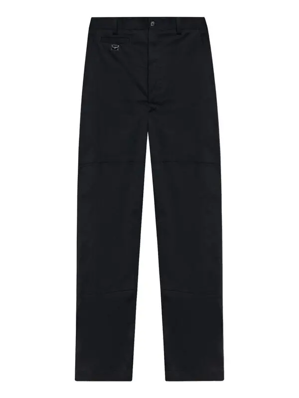 Dolce & Gabbana Cotton Trousers With Stitching - Black