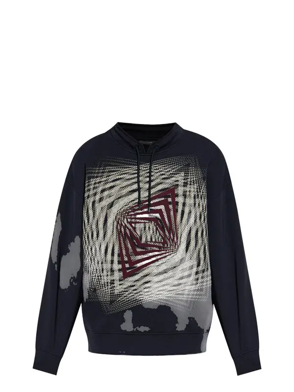 Emporio Armani Printed Sweatshirt - Navy Blue