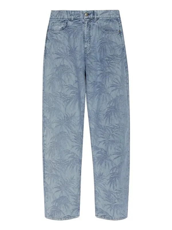 Palm Angels Floral Pattern Jeans - Blue