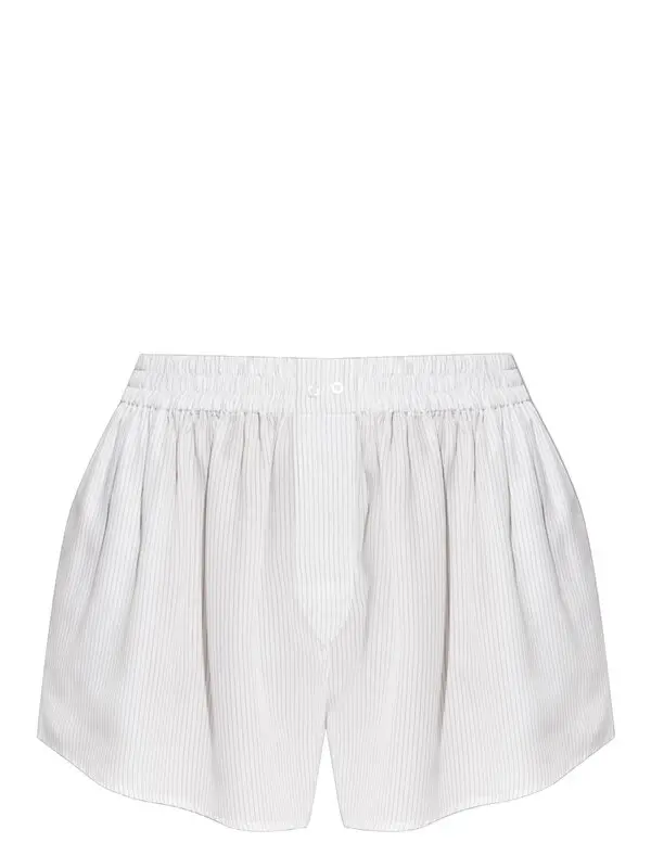Alexander Wang Striped Lyocell Shorts - White