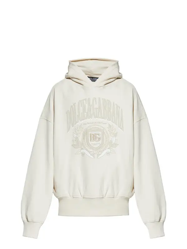 Dolce & Gabbana Logo Hoodie - Cream