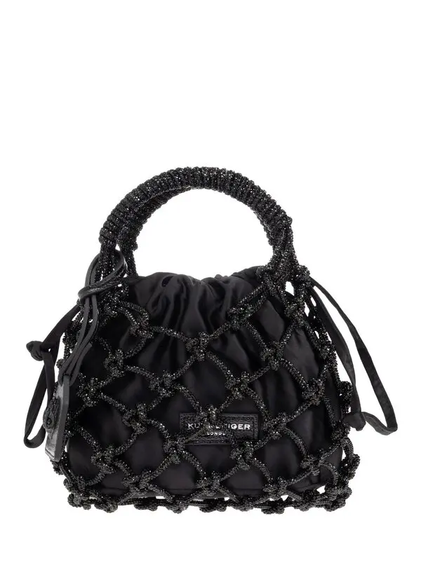 Kurt Geiger Macrame Handbag - Black