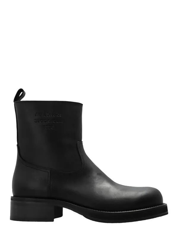 Acne Studios Logo Ankle Boots - Black