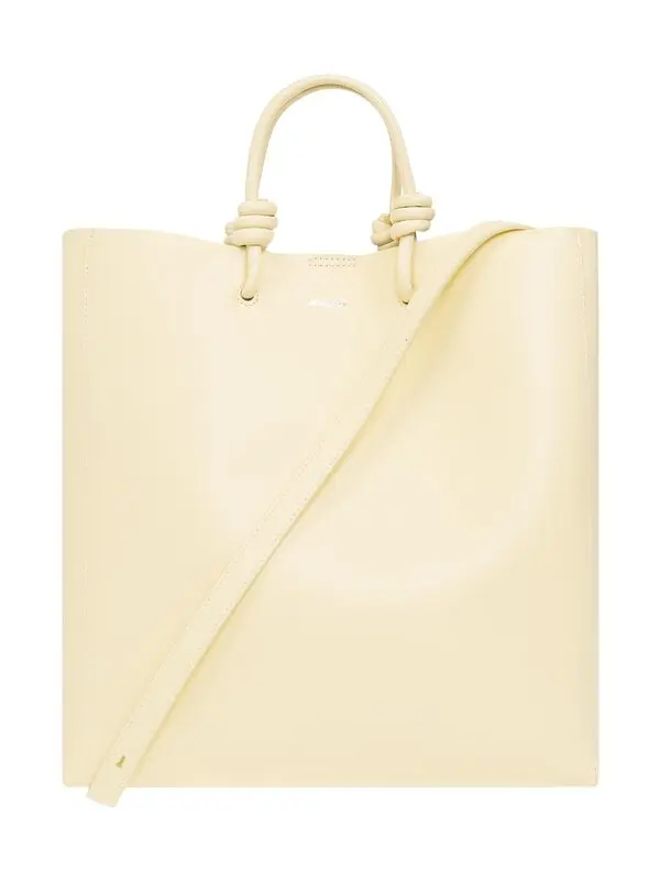 JIL SANDER Leather Shopper Bag - Yellow