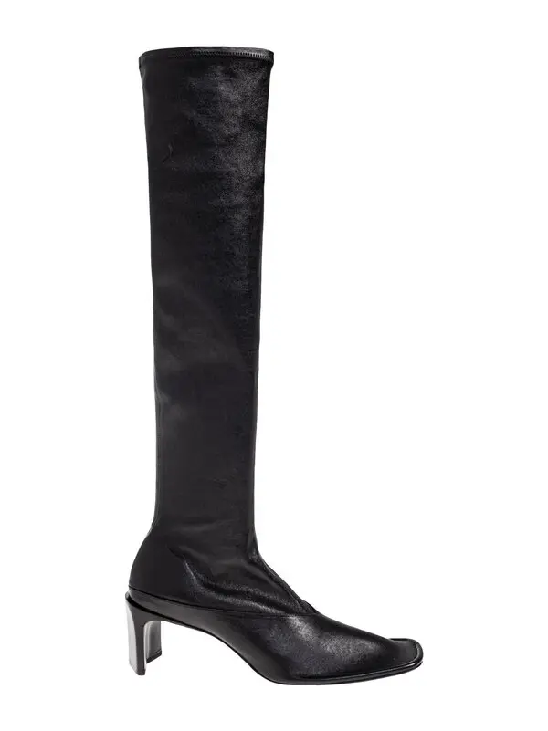 JIL SANDER Leather Knee-high Boots - Black