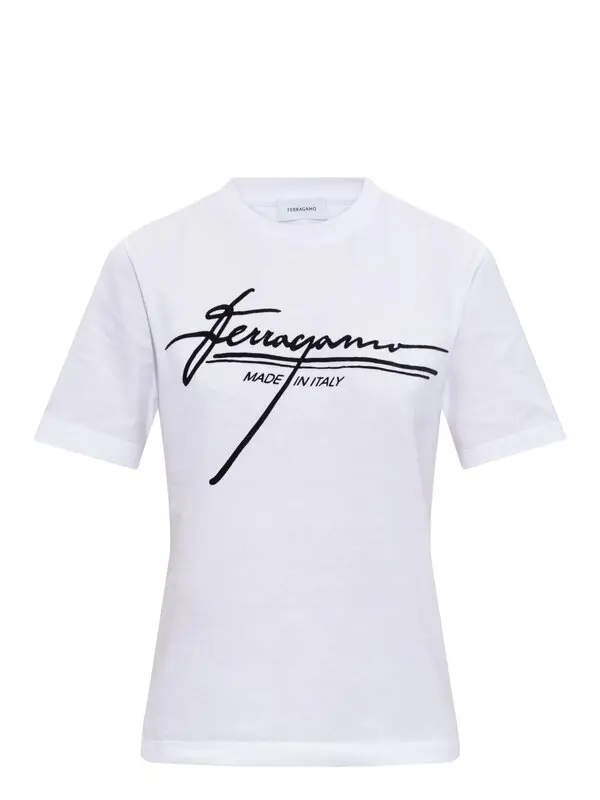 FERRAGAMO Logo T-shirt - White
