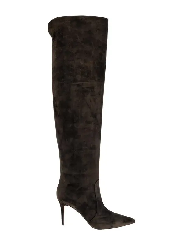 GIANVITO ROSSI Hansen Suede Over-the-knee Boots - Green