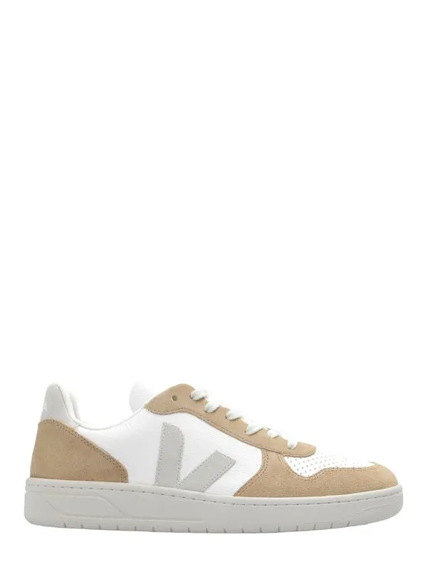 VEJA V-10 Chromefree Leather Sneakers - White