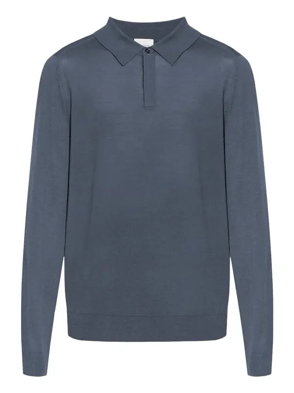 Paul Smith Wool Sweater With Collar - Navy Blue