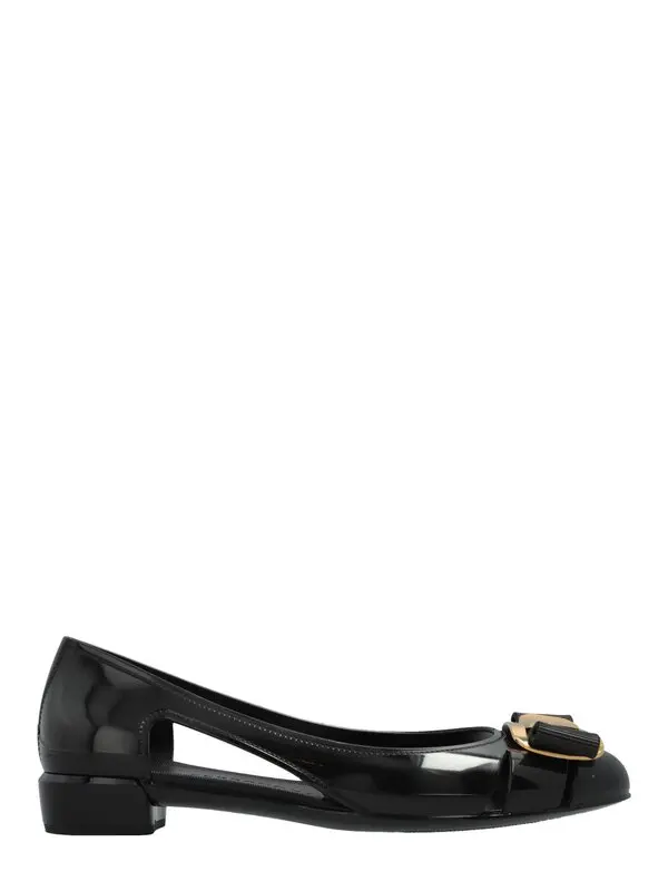 FERRAGAMO Nara Ballerinas - Black