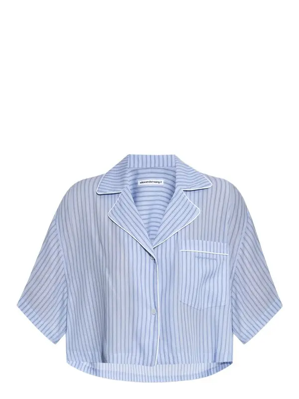 Alexander Wang Striped Loose-fit Shirt - Blue