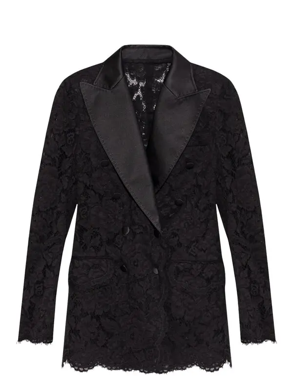 Dolce & Gabbana Lace Blazer - Black