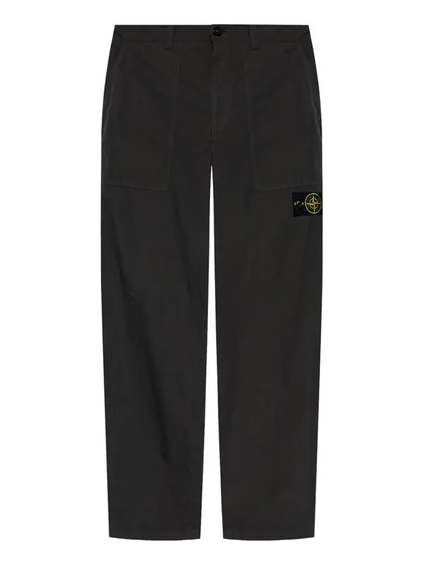 Stone Island Logo Trousers - Grey