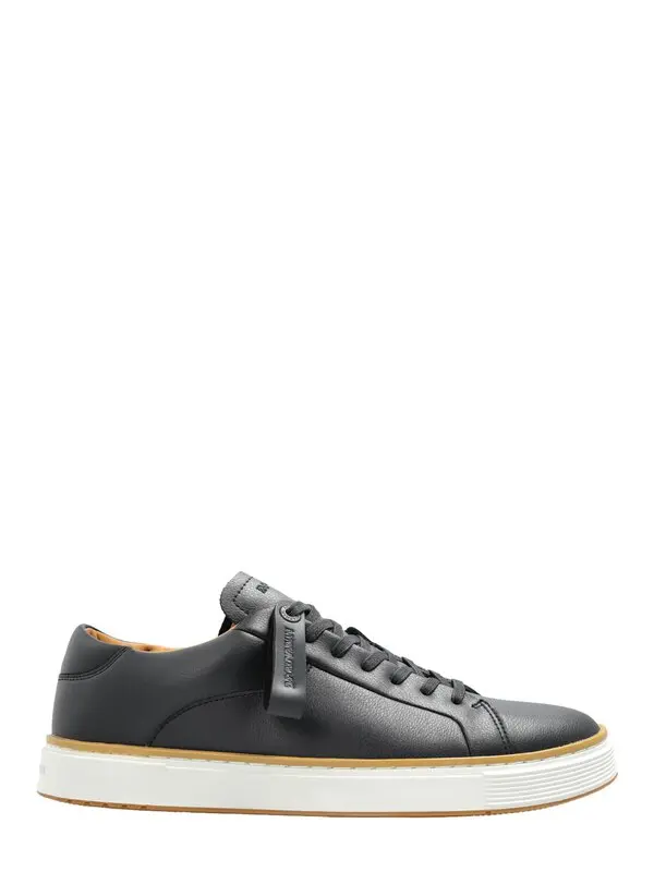 Emporio Armani Leather Sneakers - Black