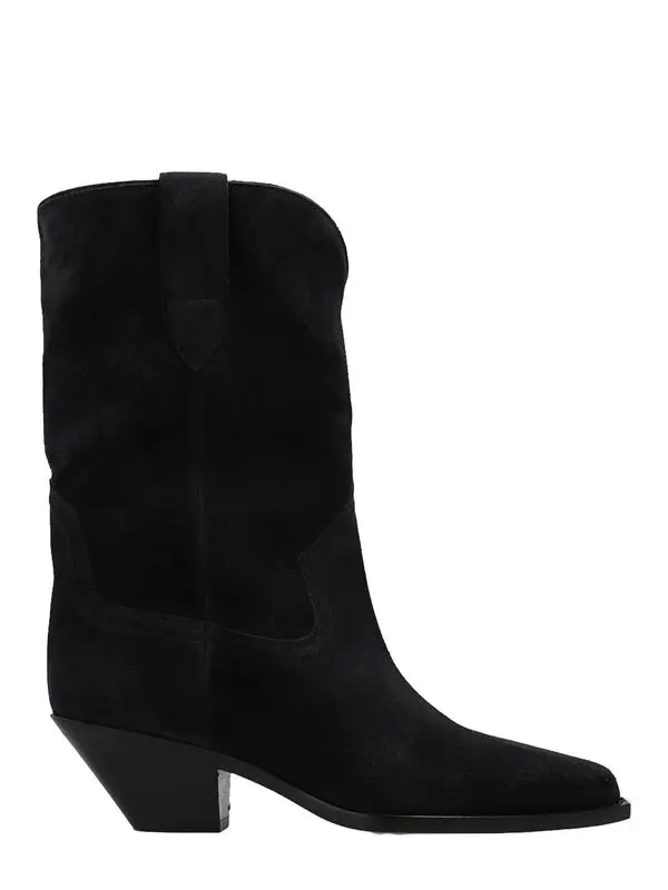 Isabel Marant Dahope Suede Cowboy Boots - Black