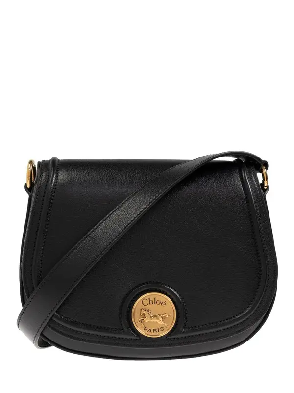 Chloé Horse Medal Shoulder Bag - Black