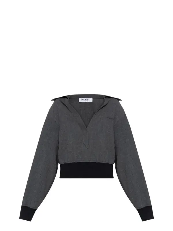 Attico Collared Sweatshirt - Grey