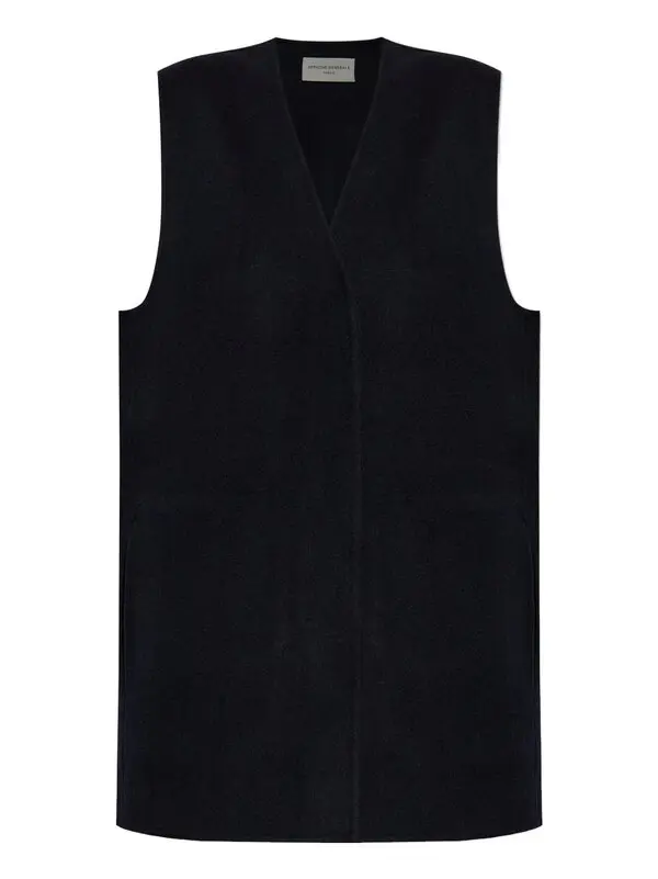Officine Générale Reese' Wool Vest - Navy Blue