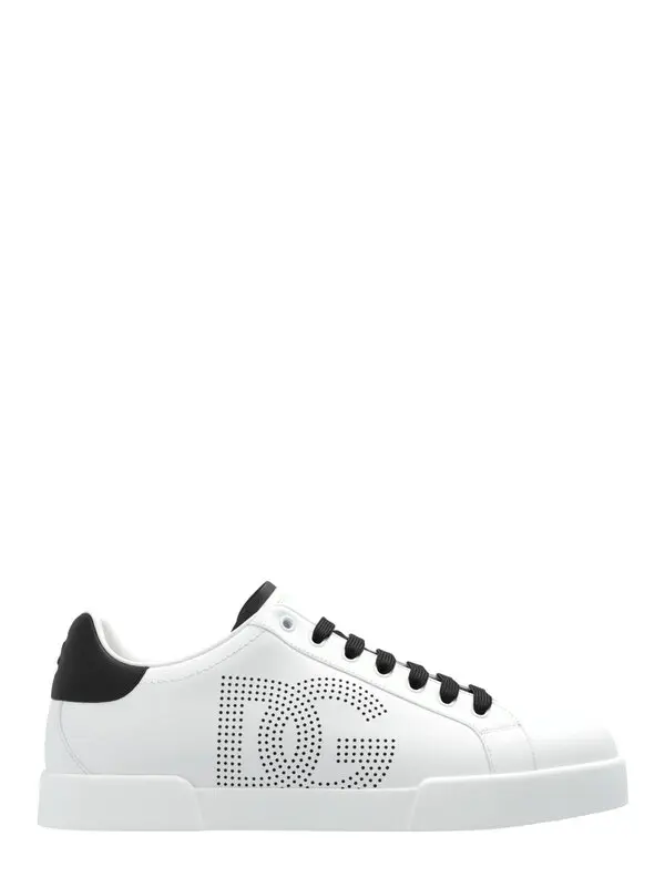 Dolce & Gabbana Logo Leather Sneakers - White